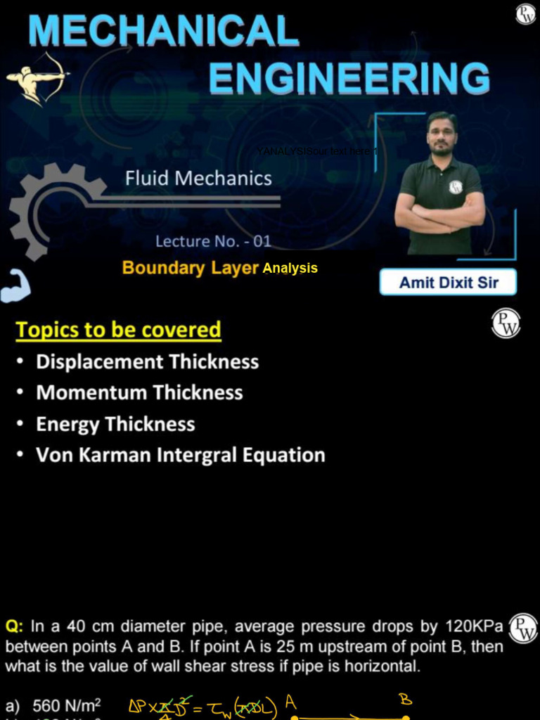 Boundary Layer Analysis 01 - Class Note | PDF