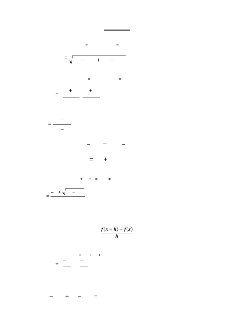 Formulas Mac 1105 | PDF | Quadratic Equation | Algebra