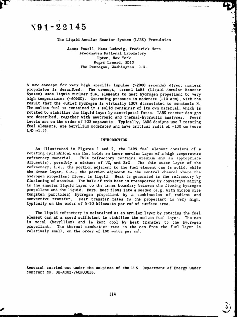 The Liquid Annular Reactor System | PDF | Heat Transfer | Heat