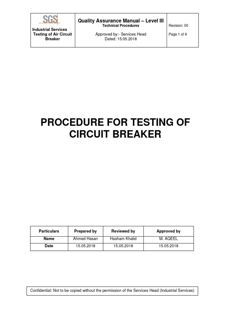 Primary Injection Testing Method Statement | PDF | Electrical ...