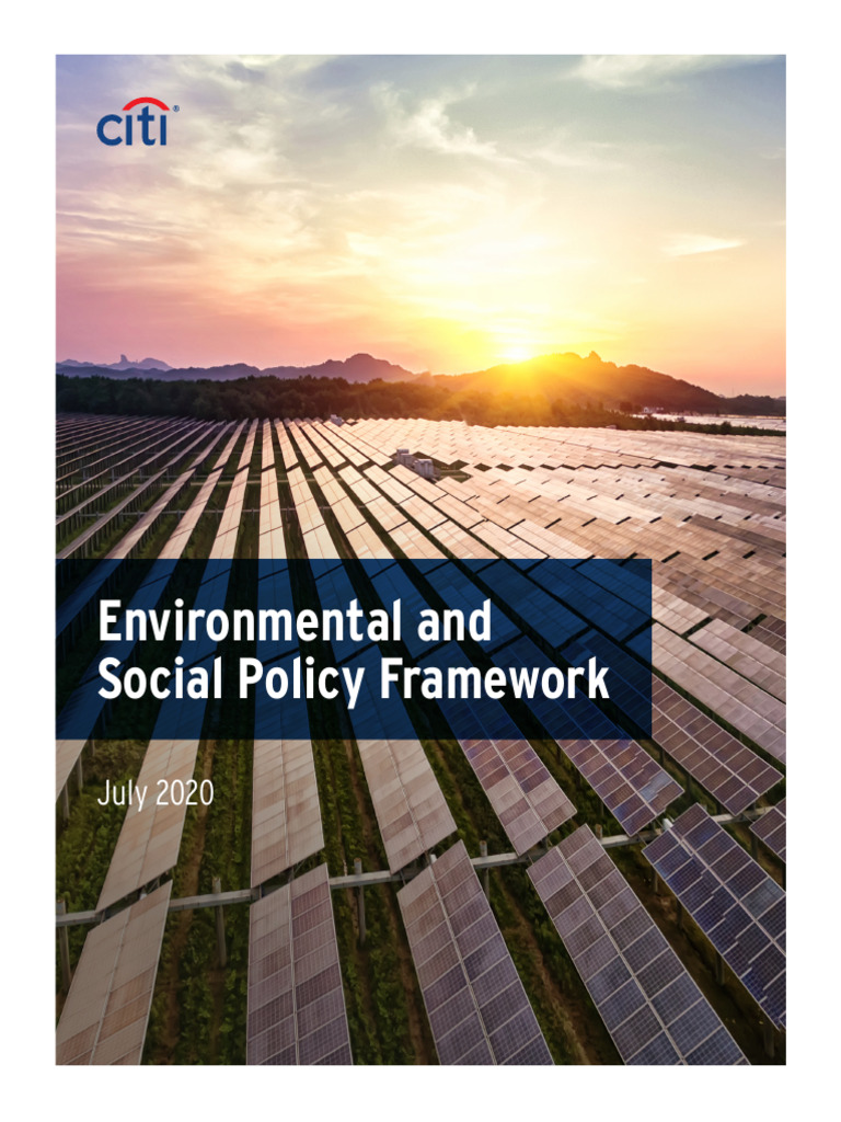 Environmental and Social Policy Framework | PDF | Sustainability ...