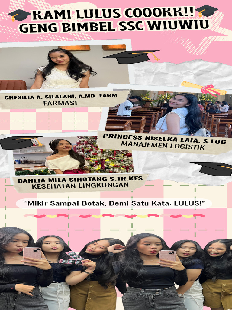 Merah Muda Dan Krem Ucapan Lulus Wisuda Banner (60 X 160 MM) | PDF