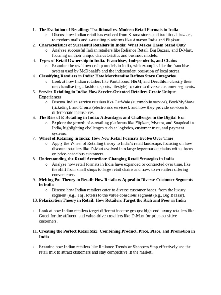 Group Presentation Topics | PDF | Retail | Luxury Goods