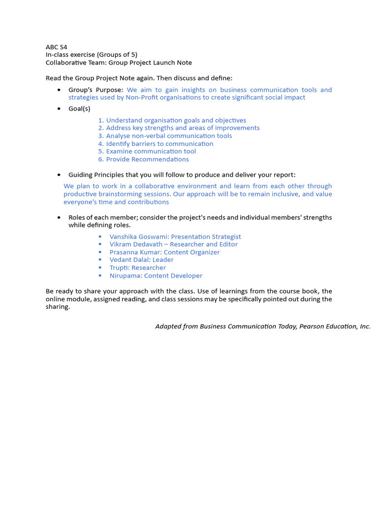 ABC Group Project Launch Note 2024 - B14 | PDF