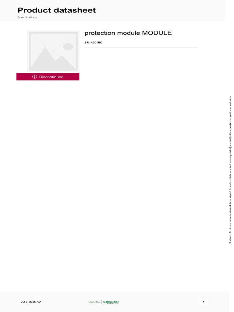 XPSAT5110 Manual Discontinuation Notice | PDF