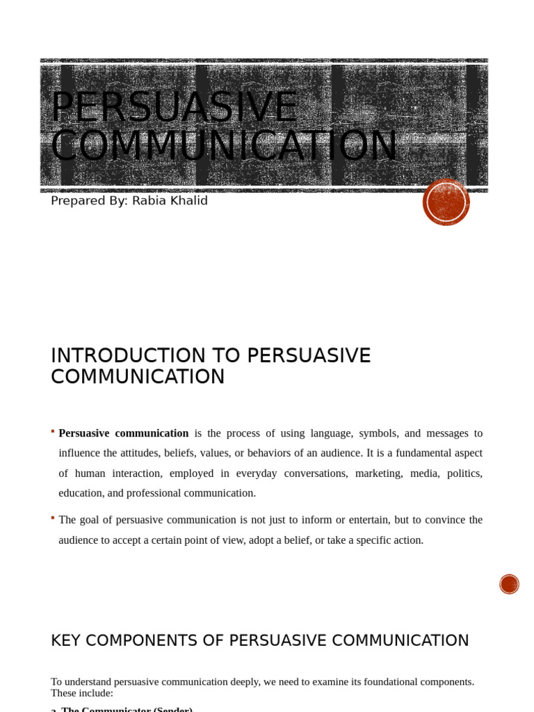 Understanding Persuasive Communication | PDF | Persuasion | Communication