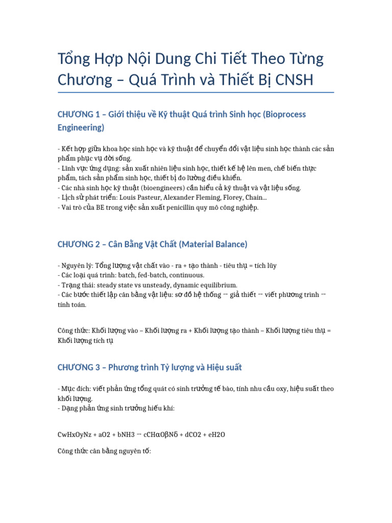 Tong Hop Theo Chuong QT TB CNSH | PDF