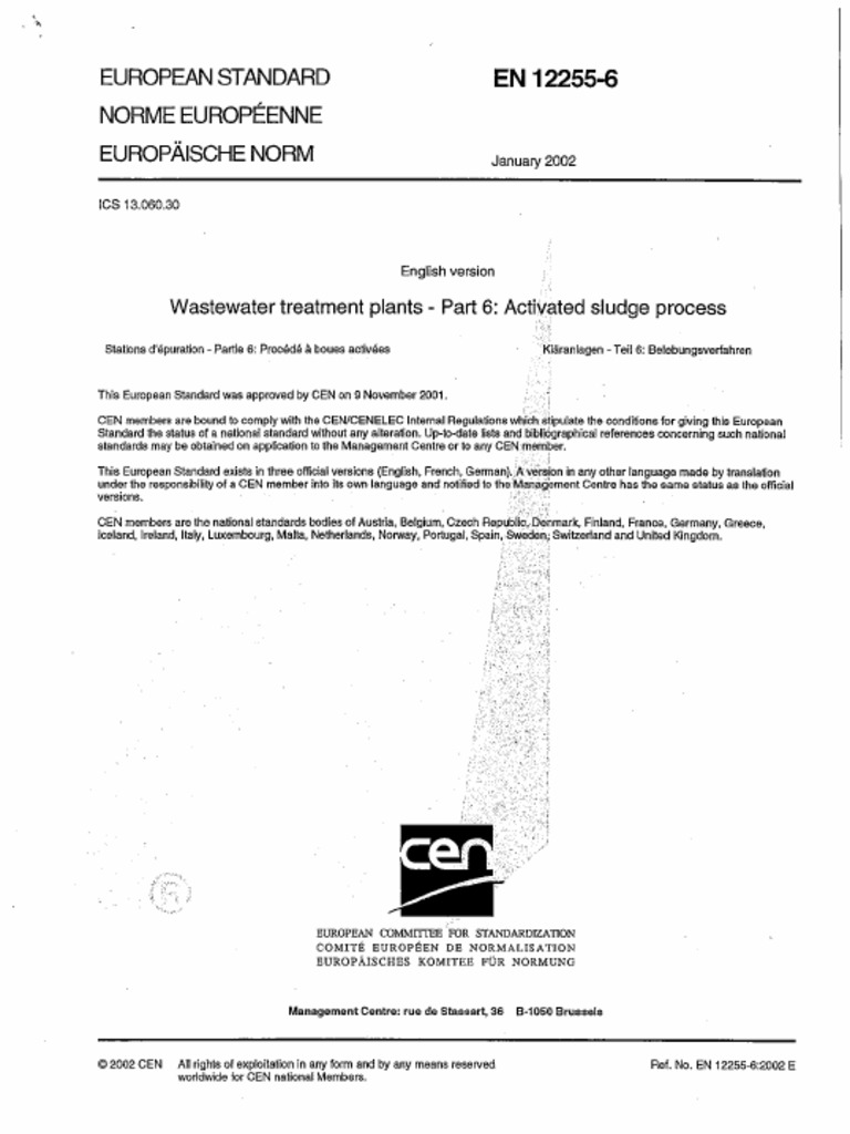 EN 12255-6 - Ian. 2002 | PDF
