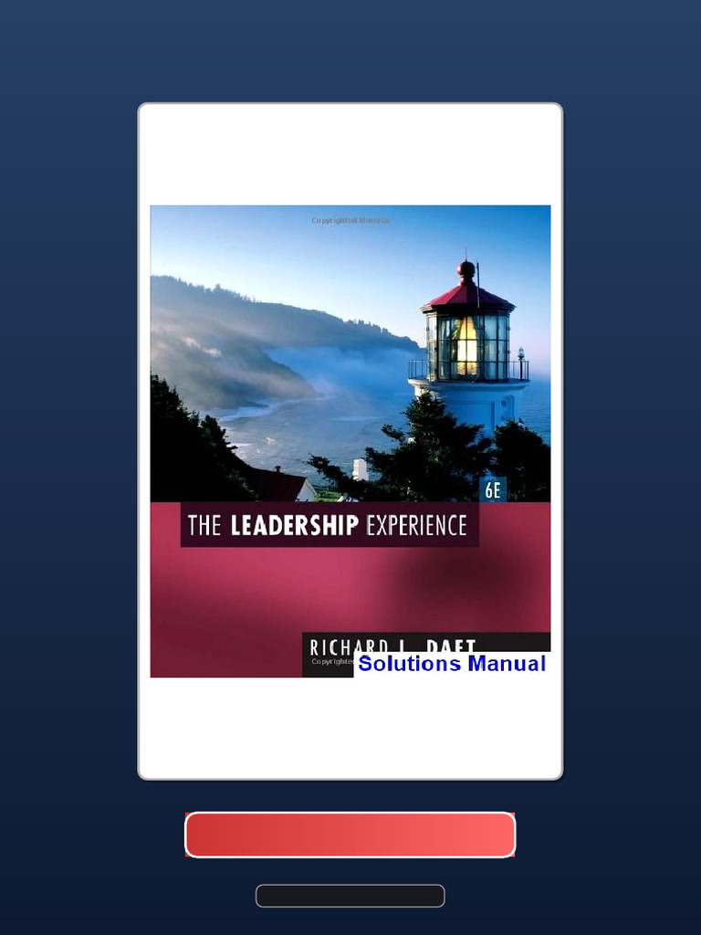 Leadership Experience 6th Edition Daft Digital Access | PDF | Multiple Choice | Science