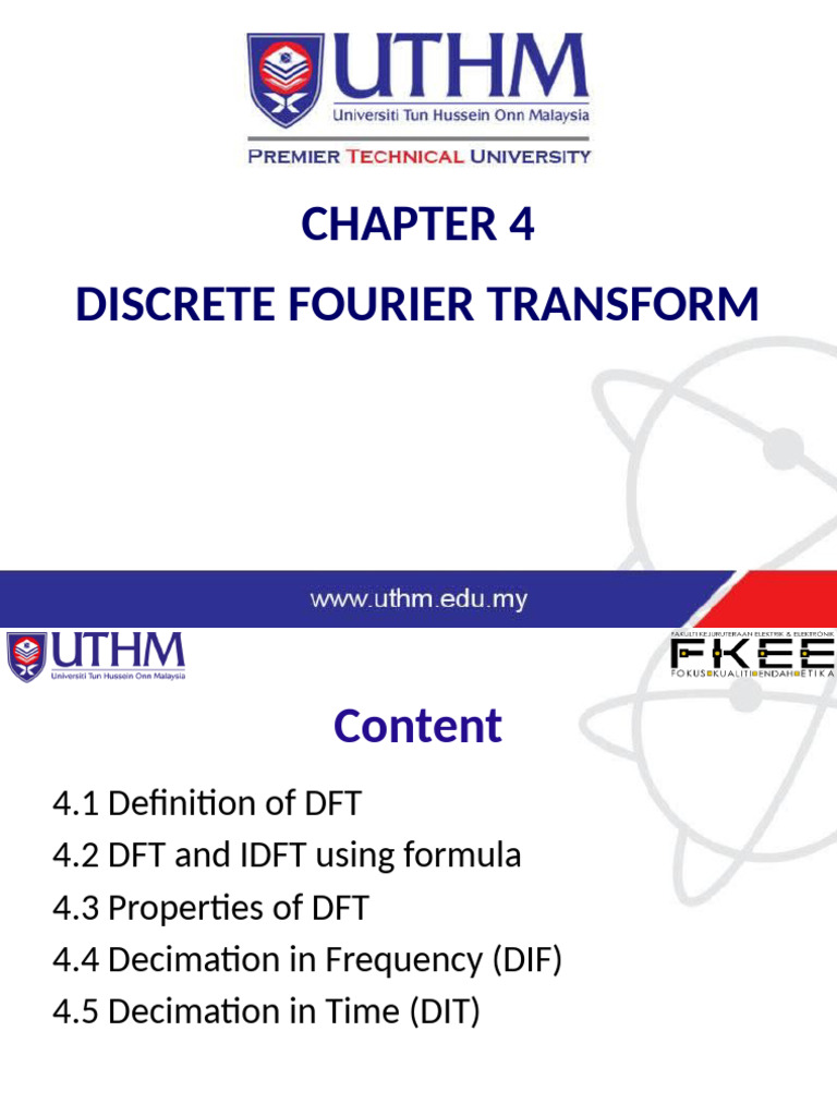 Chapter4discrete Fourier Transform | PDF | Discrete Fourier Transform ...