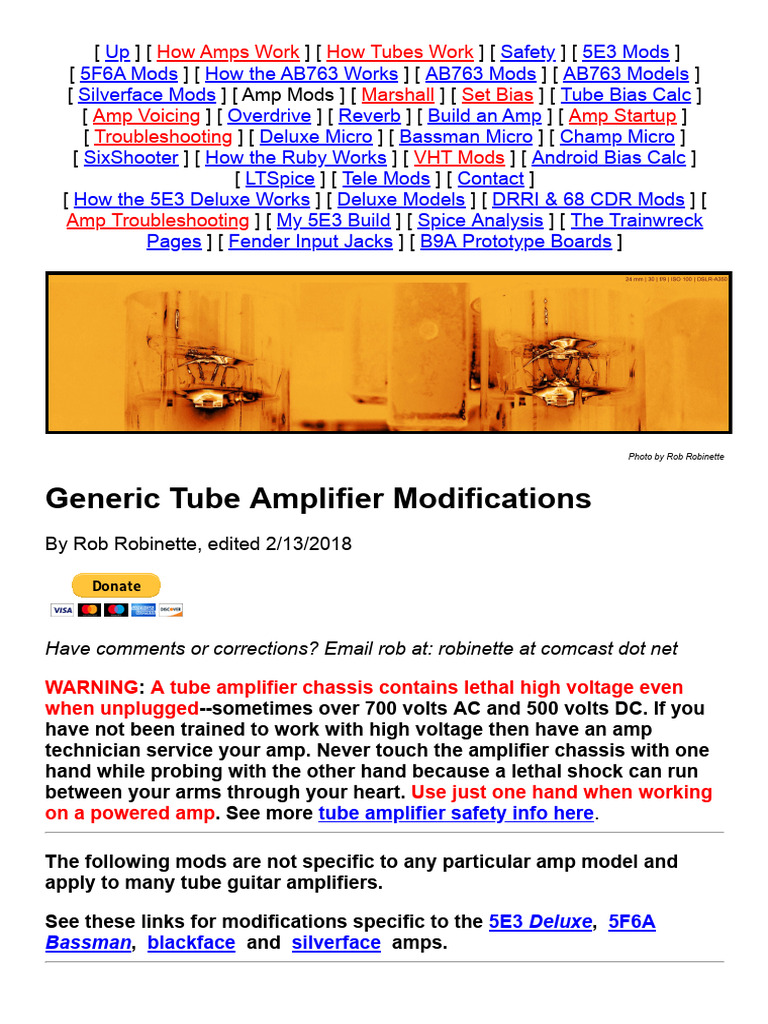 Amp Mods | PDF | Rectifier | Vacuum Tube