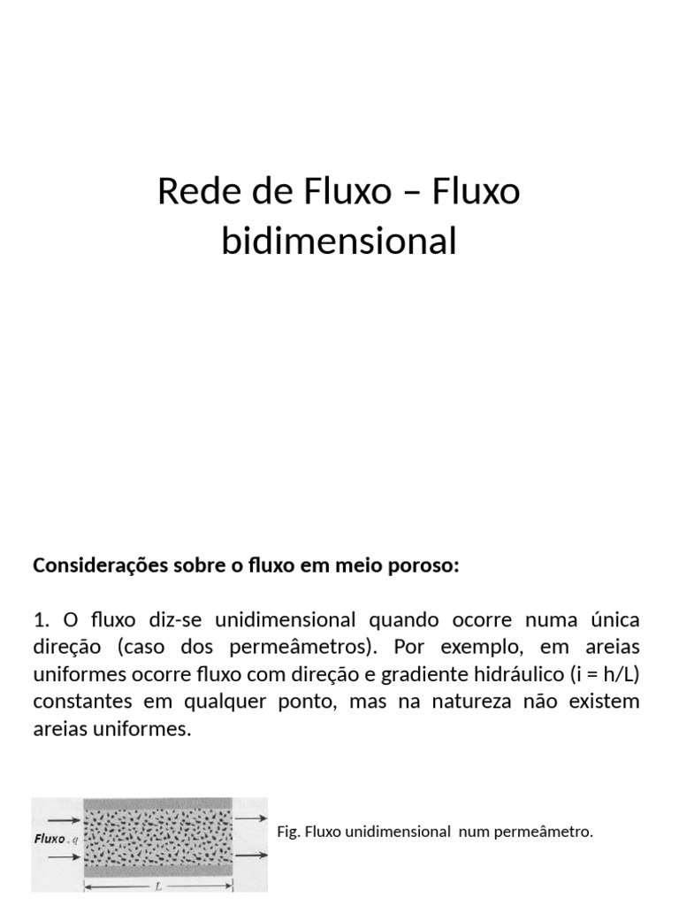 Aula 04 - Rede de Fluxo - Fluxo Bidimensional | PDF | Gradiente | Física