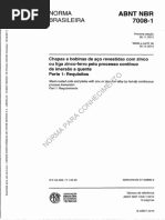 NBR 7008 Chapas Revestidas de Zinco Parte 1 | PDF