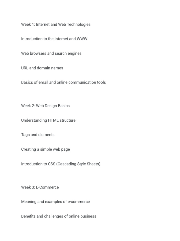 Computer Scheme of Work | PDF