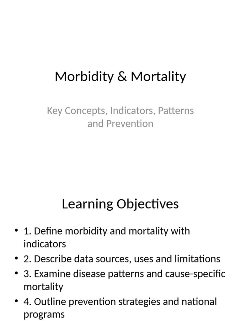 Morbidity and Mortality Presentation | PDF