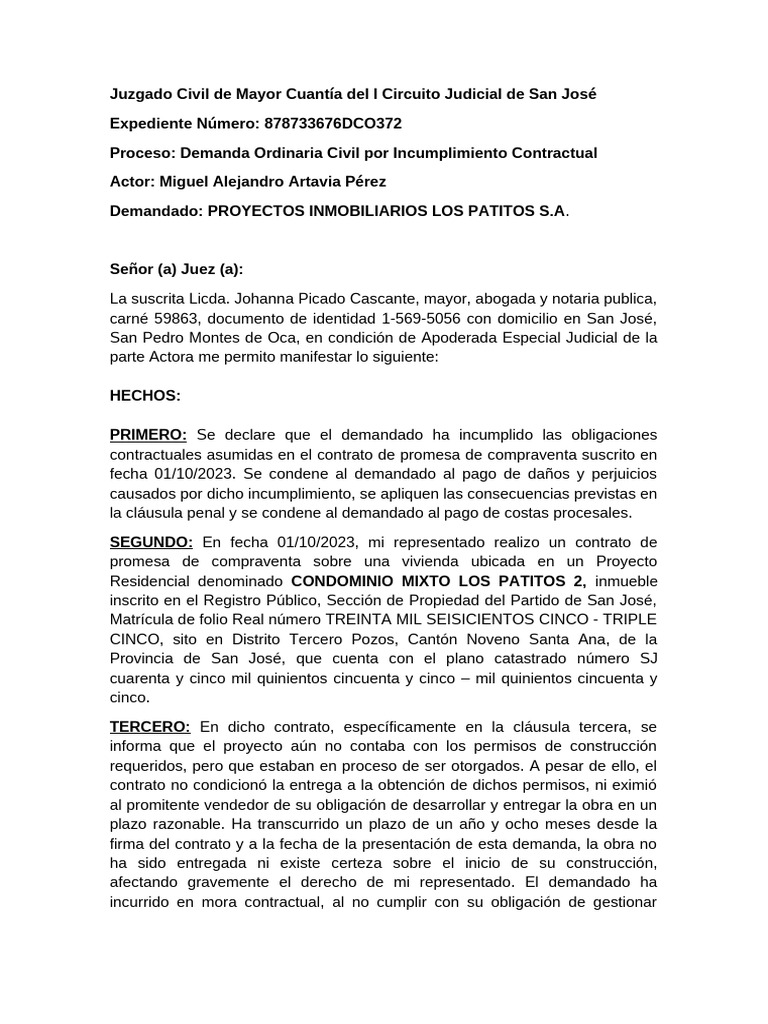Demanda Derecho Procesal Rev Maap - 091309 | PDF | Demanda judicial ...