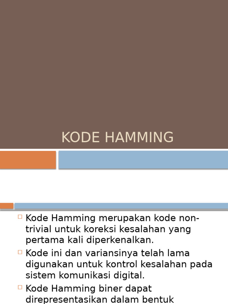10 Error Detection Kode Hamming | PDF | Error Detection And Correction | Arithmetic