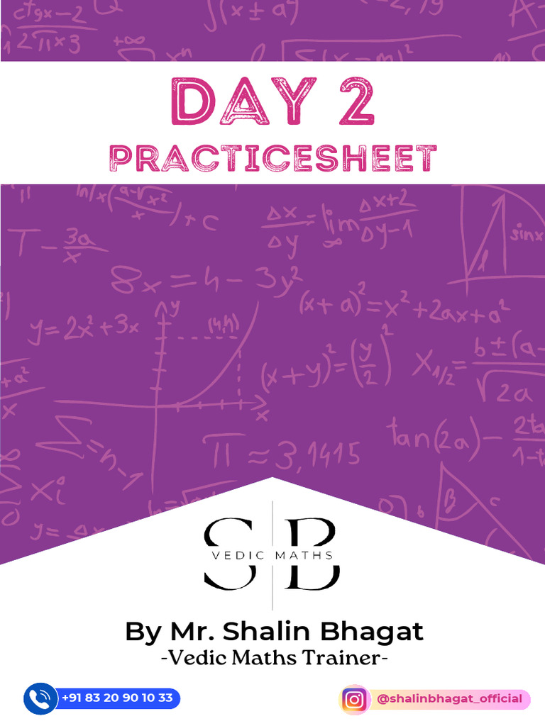 Vedic Maths Practice: X74 Timetable | PDF