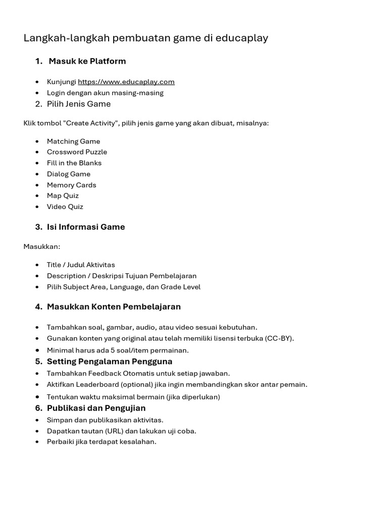 Panduan Educaplay | PDF