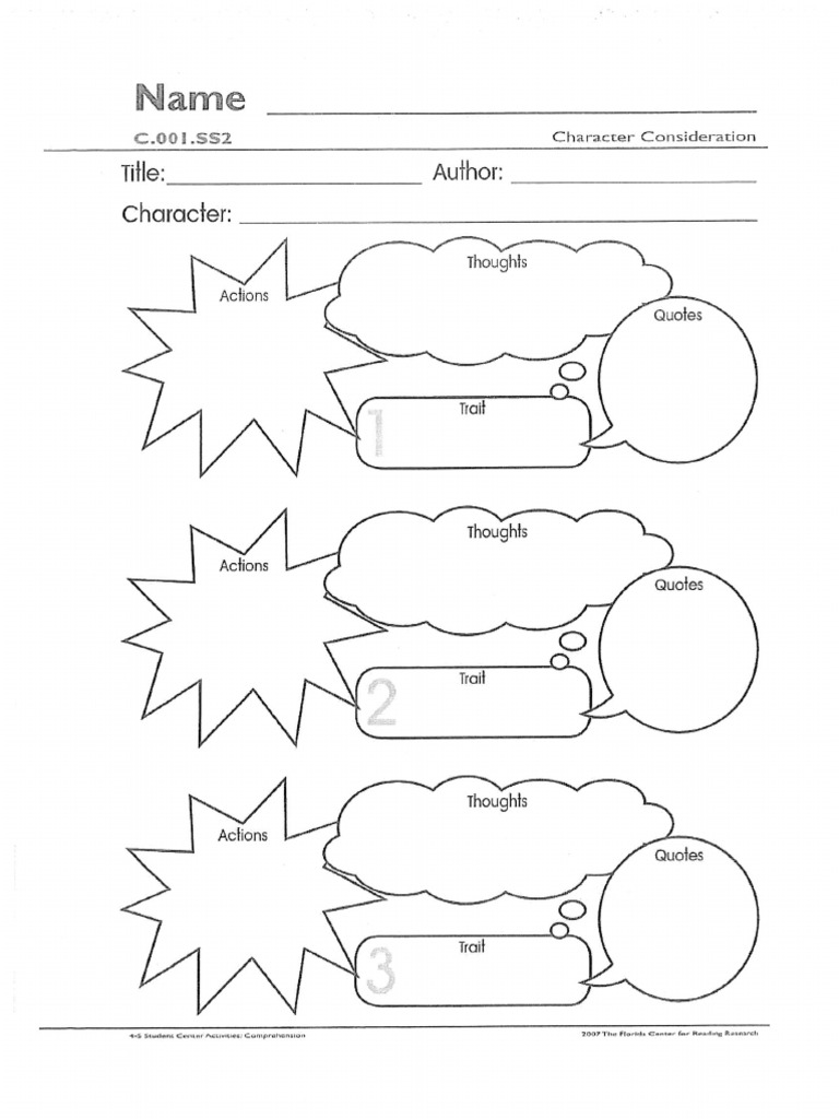 Character & Conflict Analysis Worksheets | PDF