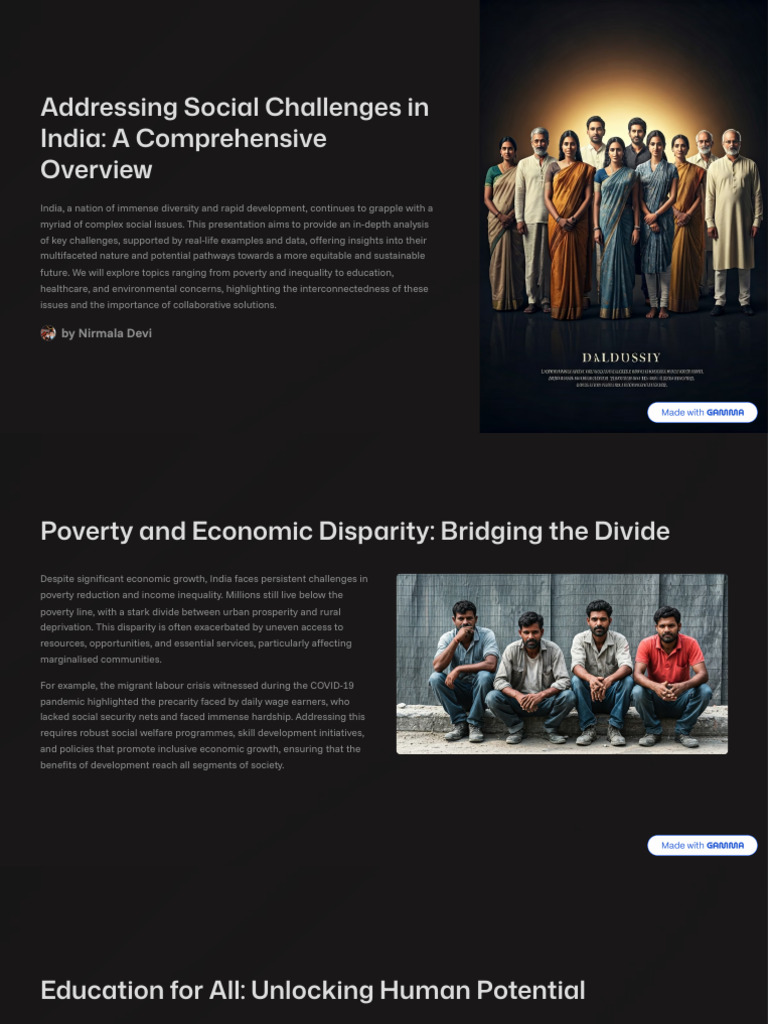 Addressing Social Challenges in India A Comprehensive Overview | PDF ...