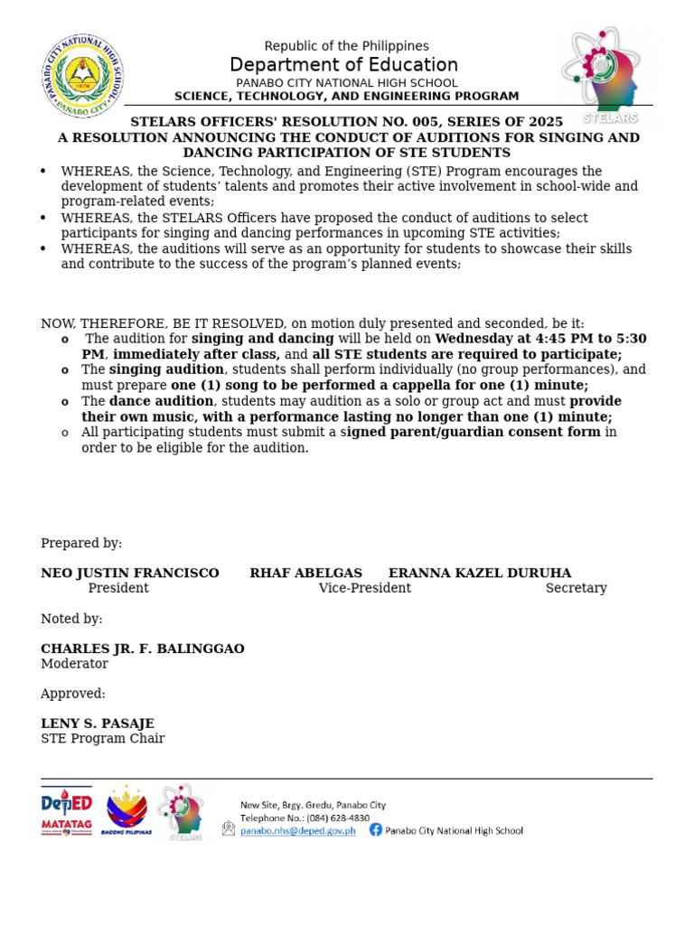 Sample Resolution 1 | PDF