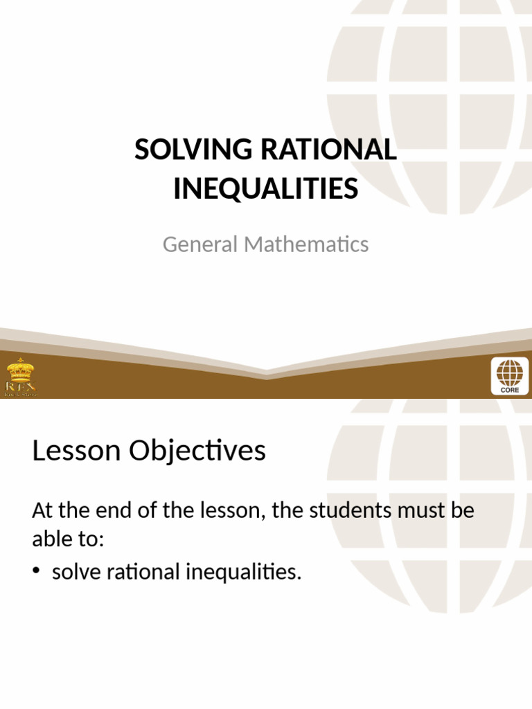 Solving Rational Inequalities Guide | PDF