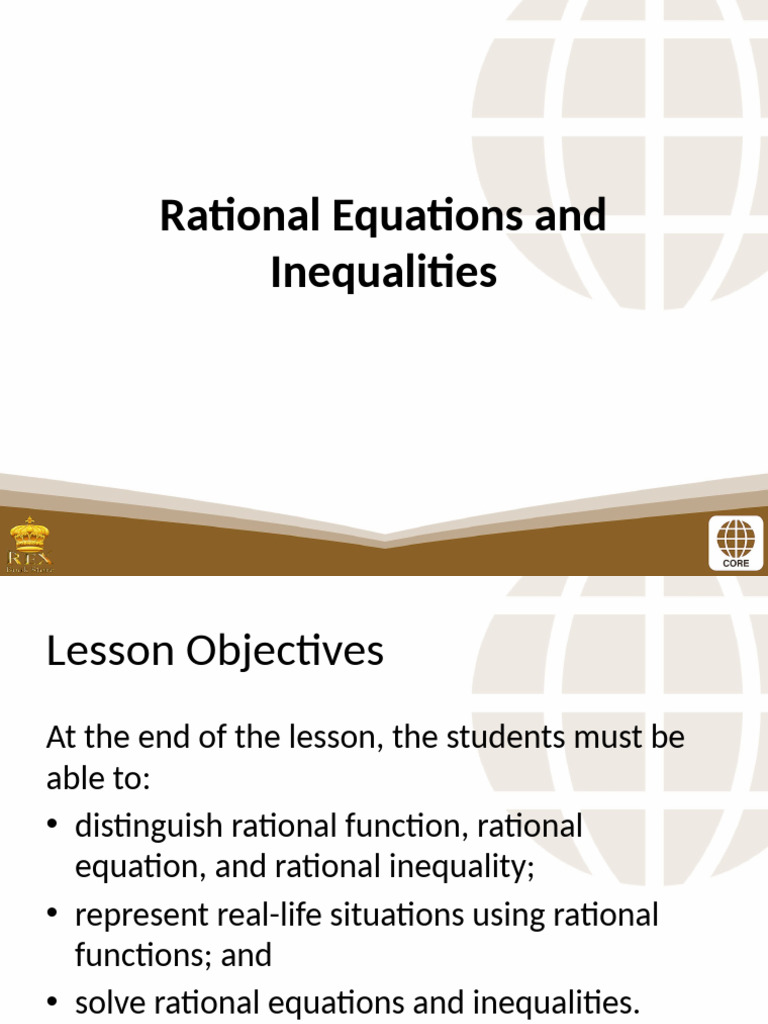 Understanding Rational Equations | PDF