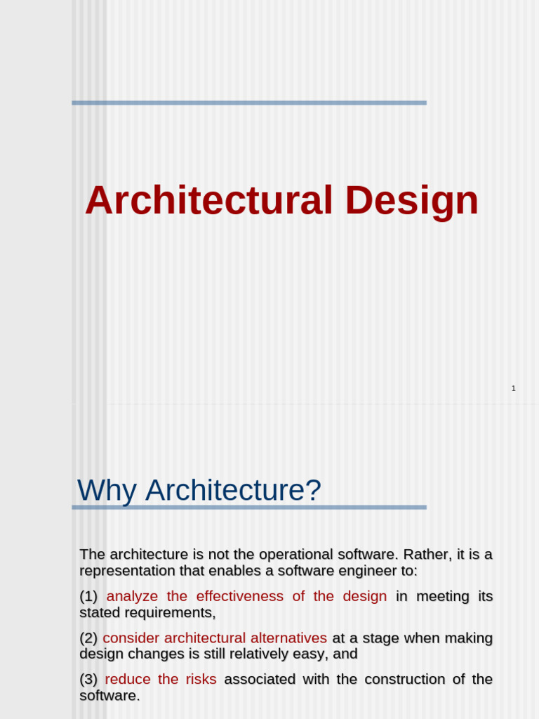 Architectural Design | PDF | Software Architecture | System