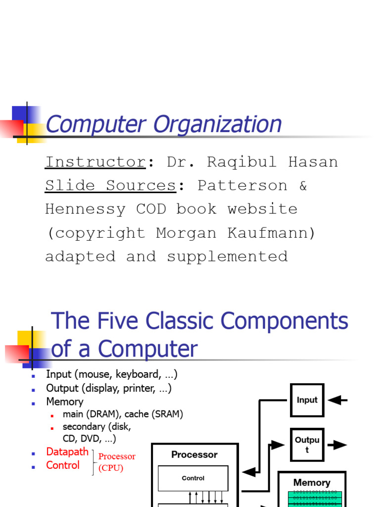 Slides D CODchap2Slides | PDF | Input/Output | Central Processing Unit