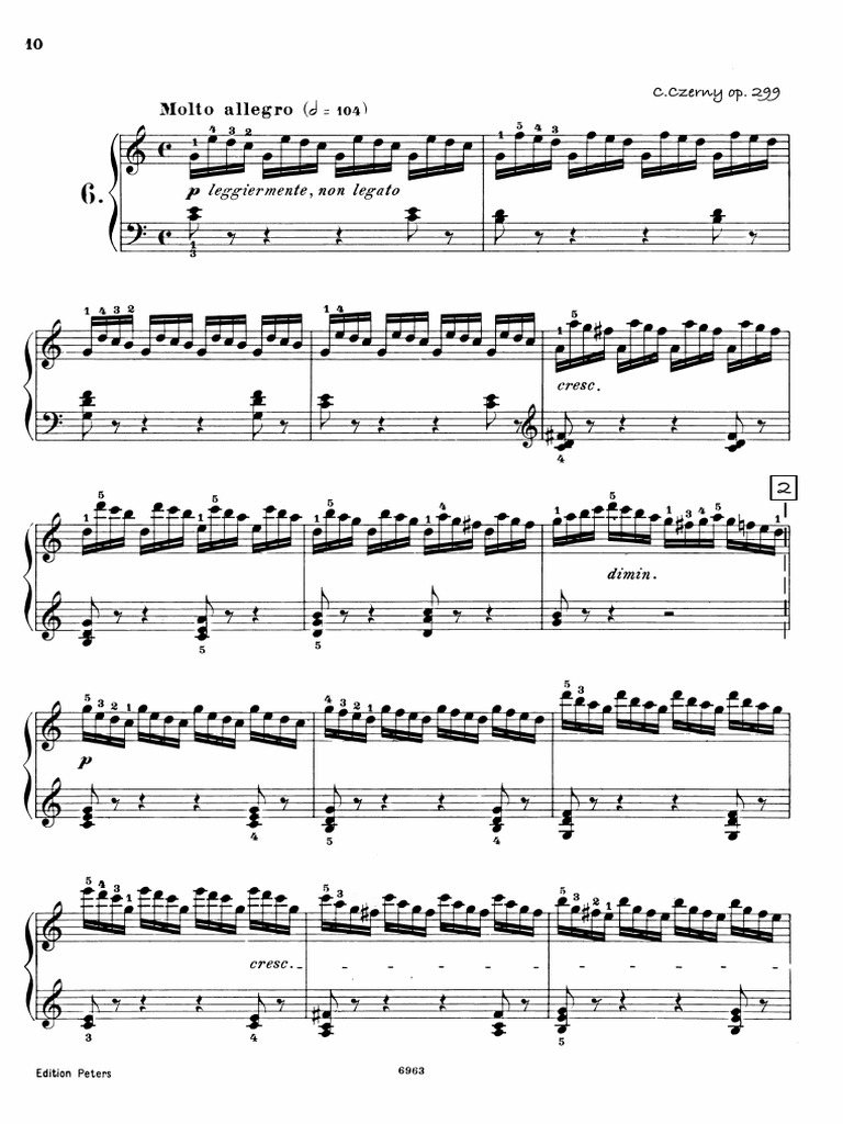 Czerny Op.299 n.6 | PDF