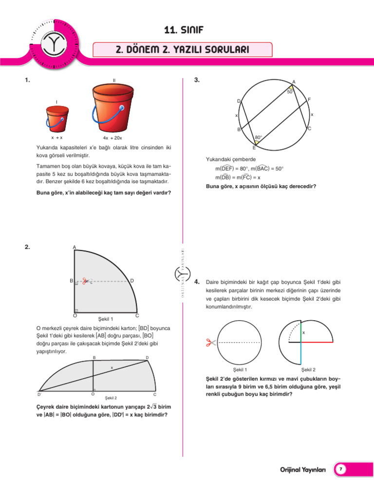 11 Sinif 2 Dönem 2 Yazili Sorulari 2025.PDF Adlı Dosyanın Kopyası | PDF