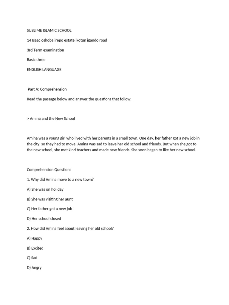 Basic Three English Exam Guide | PDF | Language Families | Linguistics