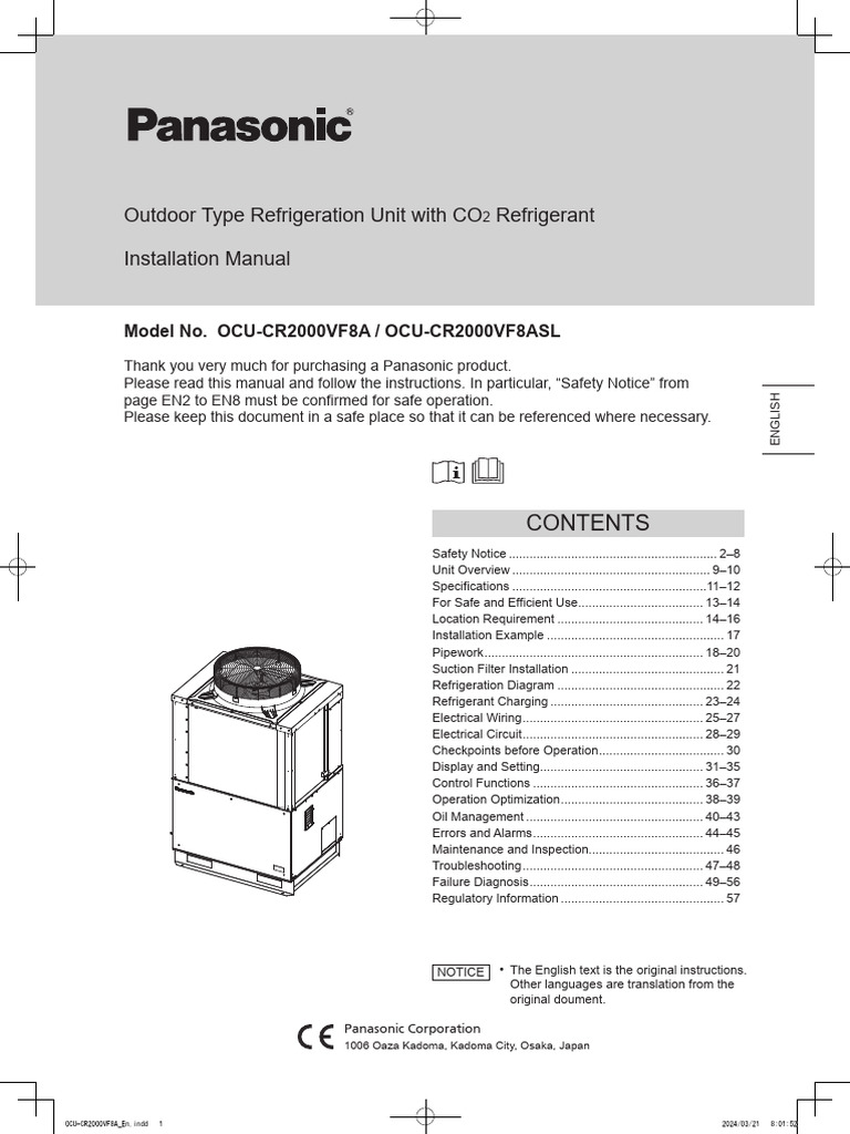 TCO2 - 20HP - Installation Manual - OCU CR2000VF8A - 8026 4179 470 000 ...