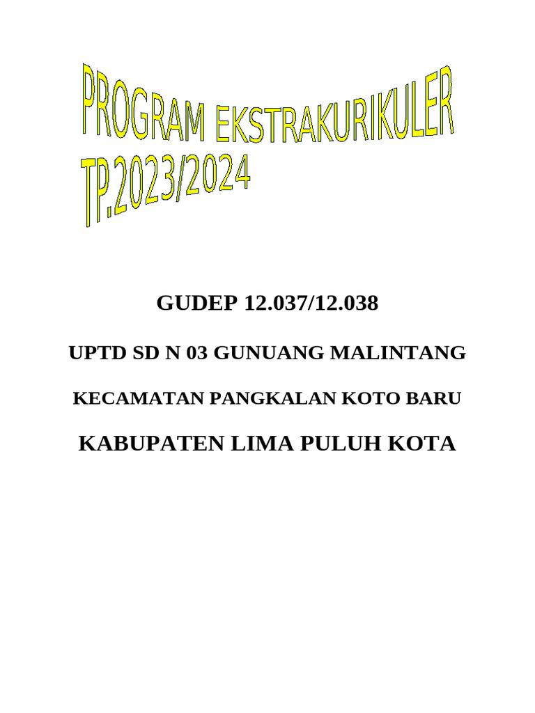 Program Pramuka 2022-2023 | PDF