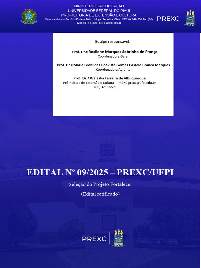 Edital-2025 Projeto Fortalecer PREXC Retificado | PDF | Pós-graduação