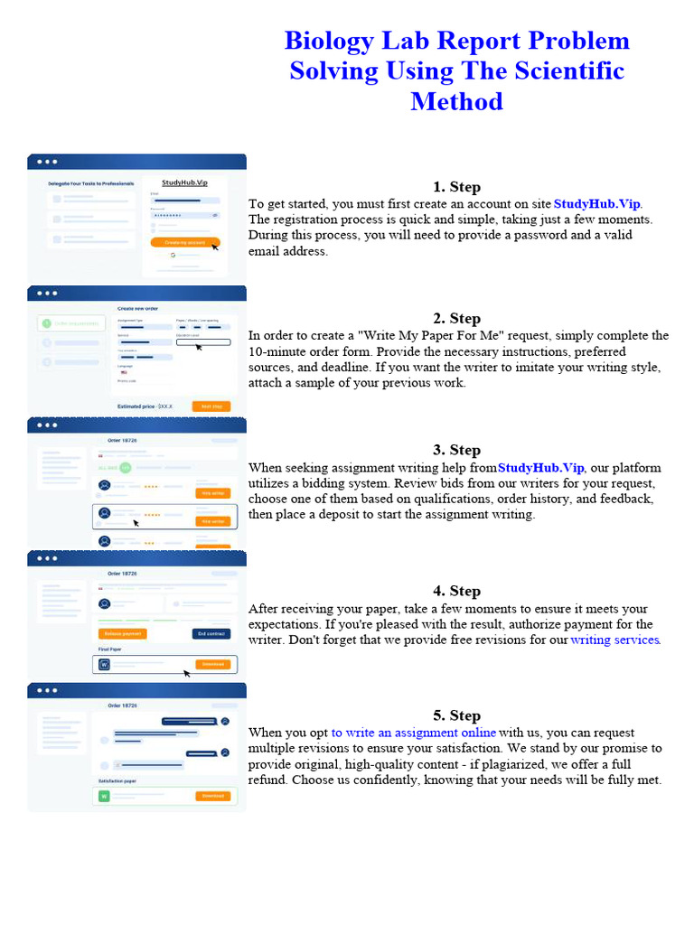 Biology Lab Report Problem Solving Using The Scientific Method | PDF ...