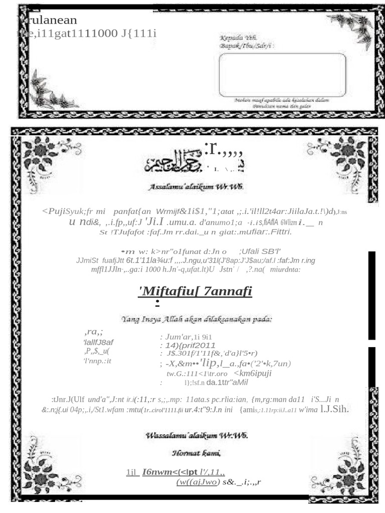 Contoh Surat Undangan 40 Hari | PDF