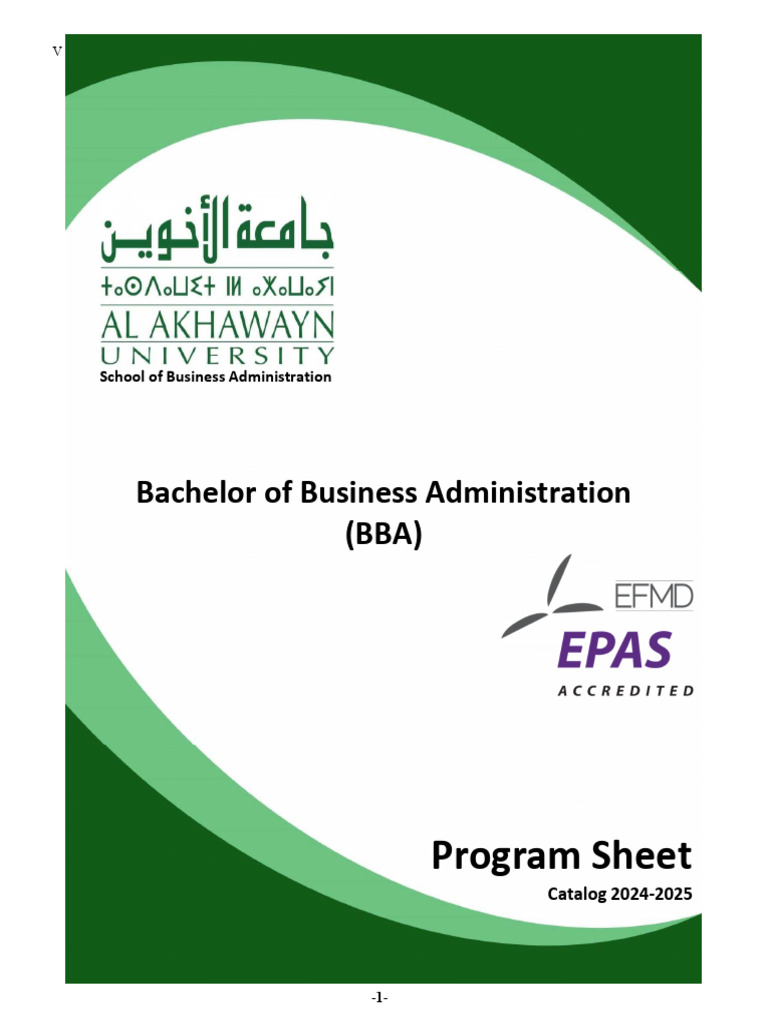 Bba Program Sheet 2024 2025 Pdf Differential Equations Supply