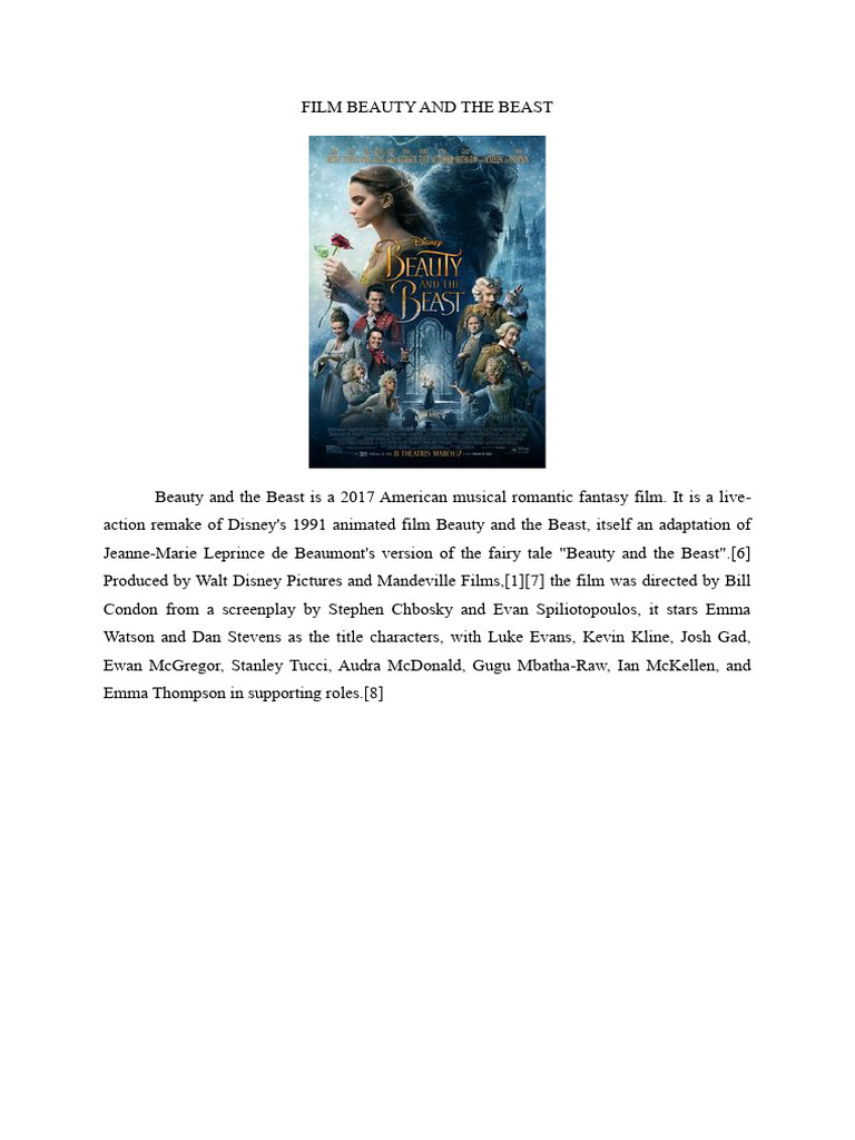 2017 Beauty and the Beast Film Overview | PDF