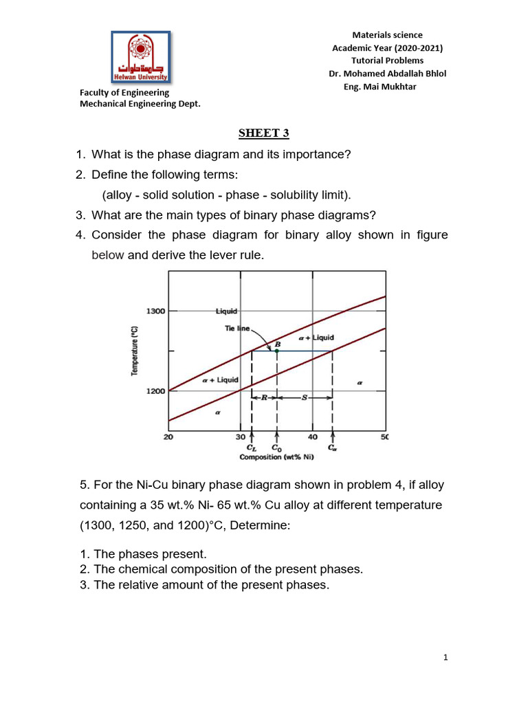 Sheet 3 | PDF | Phase (Matter) | Phase Diagram