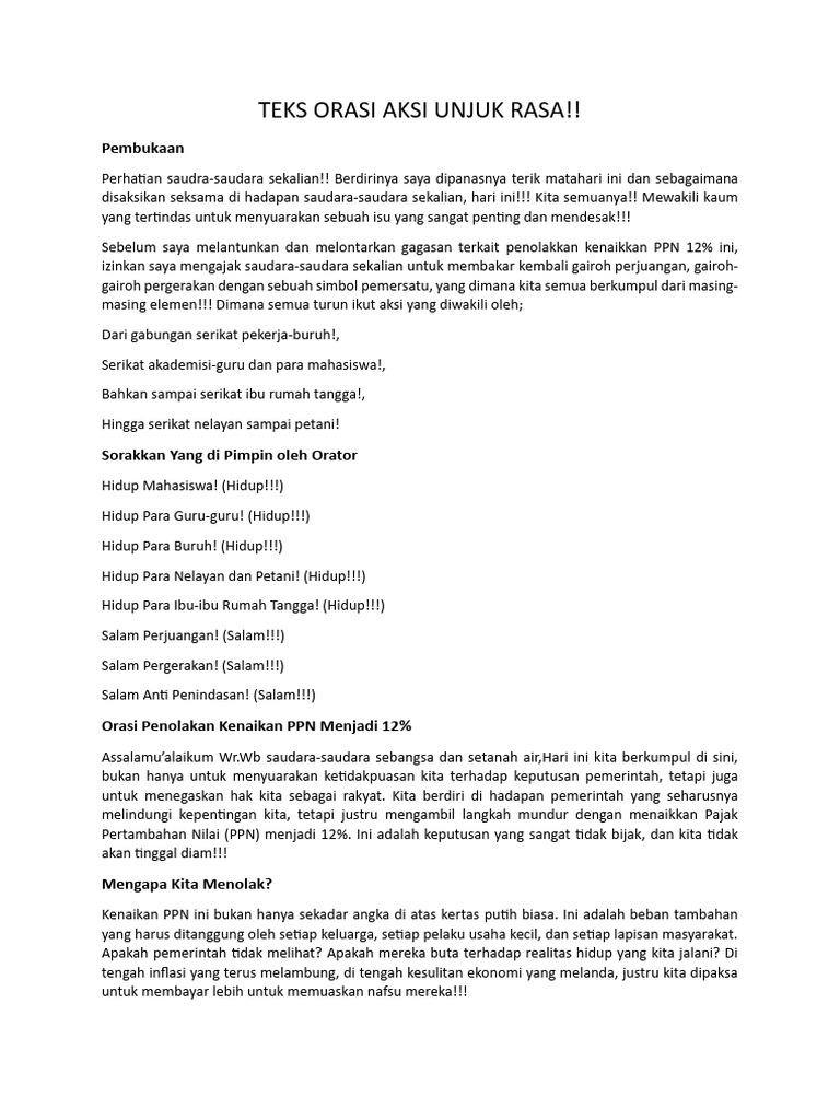 Teks Orasi | PDF