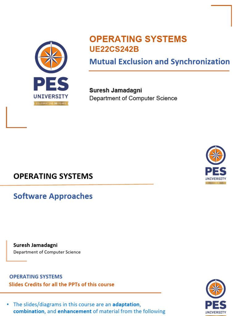 Unit 2 Lecture 28 - Mutual Exclusion and Synchronization | PDF | Process (Computing) | Kernel ...
