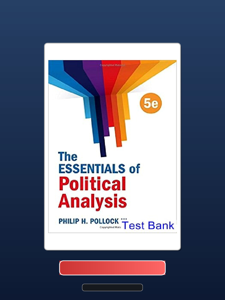 Complete Bundle Essentials of Political Analysis 5th Edition Pollock III | PDF | Statistics ...