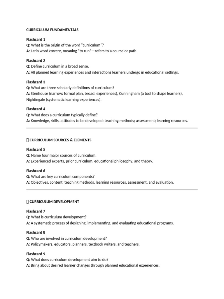 Curriculum Development Essentials Guide | PDF | Curriculum ...