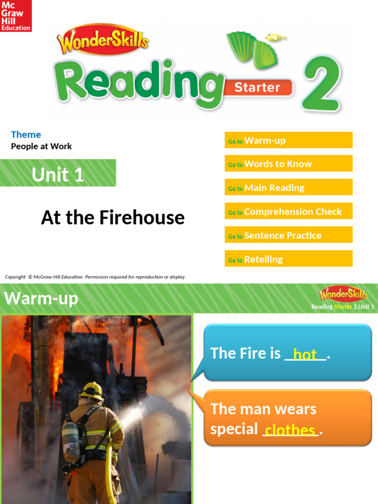 Starter 2 - Unit 1 | PDF | Firefighting | Emergency Services