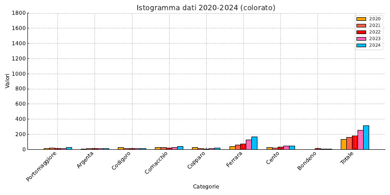 Istogramma Dati 2020 2024 Colorato | PDF