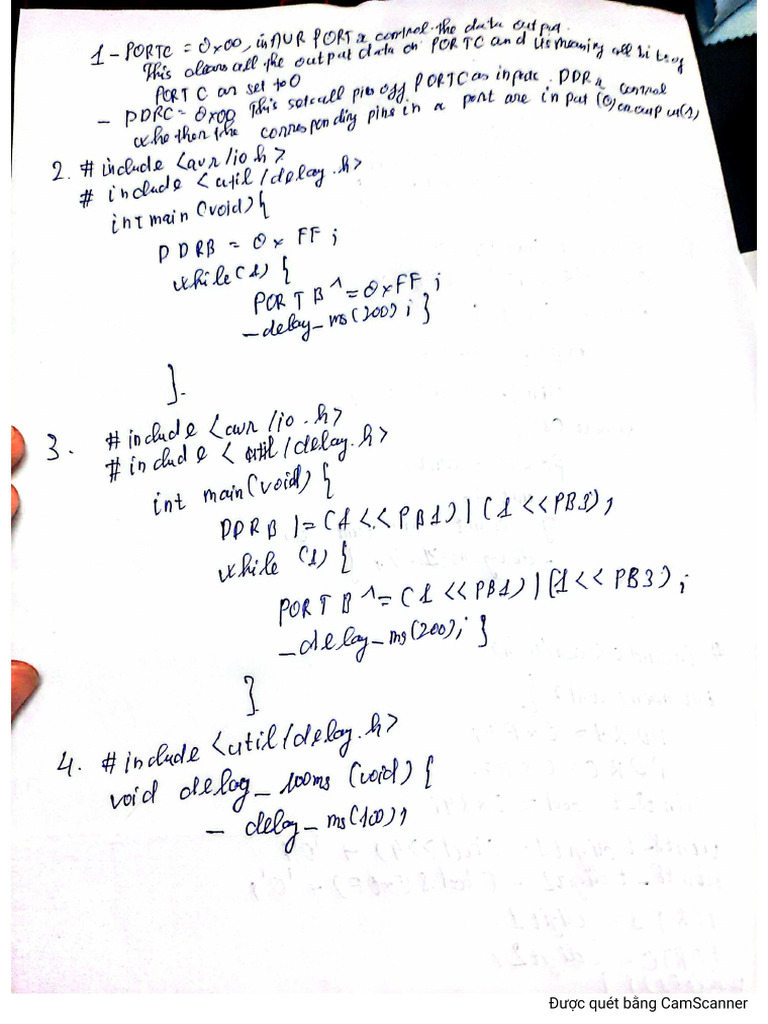 AVR Program in C | PDF