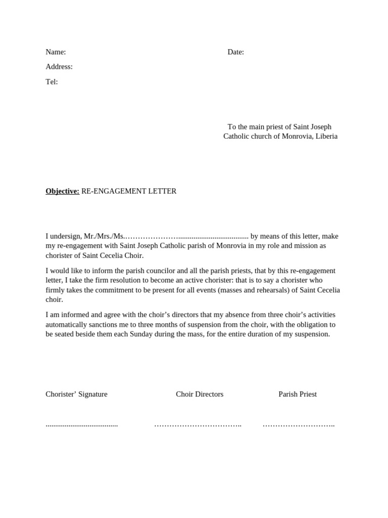 0 Re-Engagement Letter | PDF