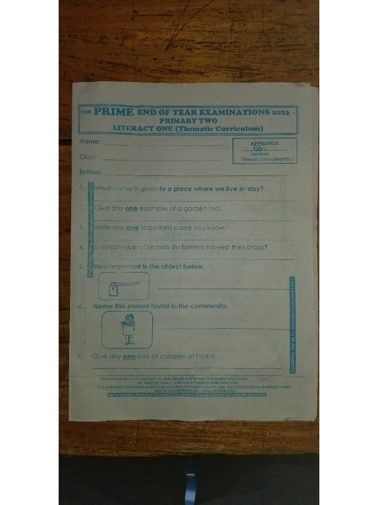 Prime P2 Eoy Lit 1 | PDF